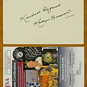 Kathryn Grayson Actress Signed 3x5 Index Card with JSA COA