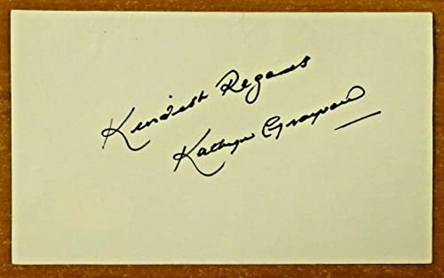 Kathryn Grayson Actress Signed 3x5 Index Card with JSA COA