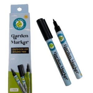 133 supply – 2 pack garden marker pen permanent markers black (uv fade resistant marker pens for plant markers garden markers waterproof pen black markers outdoor marker for garden plant labels 0.8mm)