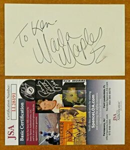 marla maples actress model trump’s 2nd wife signed 3×5 index card with jsa coa