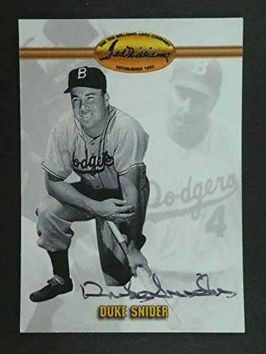 Duke Snider Signed Baseball Card with JSA COA