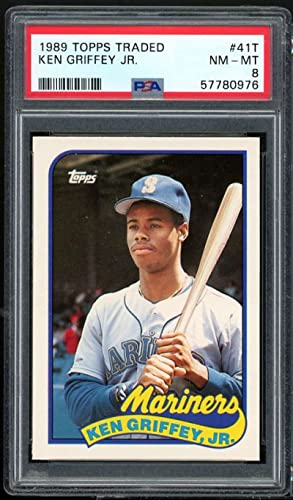 Ken Griffey, Jr. Rookie Card 1989 Topps Traded #41T PSA 8