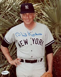 phil niekro baseball hof signed 8×10 photo with jsa sticker no card