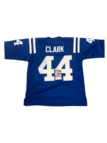 Dallas Clark Indianapolis Colts Signed Autograph Custom Jersey Blue JSA Witnessed Certified