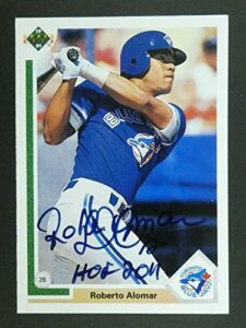 roberto alomar signed baseball card with jsa coa