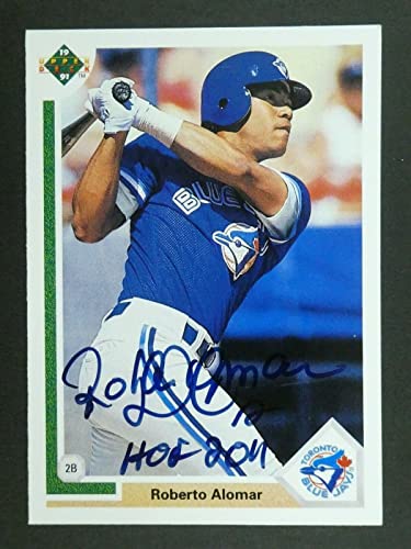 Roberto Alomar Signed Baseball Card with JSA COA