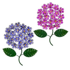 wotieuns metal flowers wall decor metal flowers outdoor decor metal art wall flowers wall decor suitable hanging for patio fence garden yard indoor and outdoor set of 2