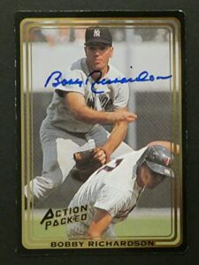 bobby richardson signed baseball card with jsa coa