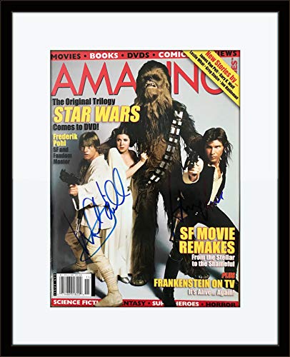 Framed Mark Hamill Harrison Ford Autograph with Certificate of Authenticity