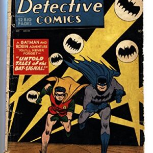 DETECTIVE Comics #164 Bat Signal cover-comic book Batman and Robin