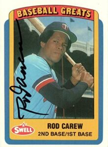 rod carew baseball autographed signed card with jsa coa