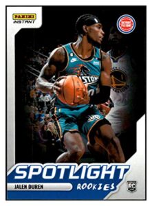 jalen duren rc 2022-23 panini instant spotlight rookies /965#13 pistons nm+-mt+ nba basketball