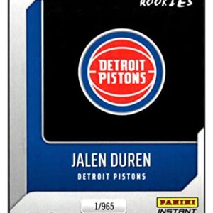 JALEN DUREN RC 2022-23 Panini Instant Spotlight Rookies /965#13 Pistons NM+-MT+ NBA Basketball