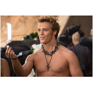 the hunger games: catching fire sam clafin as finnick odair shirtless looking handsome 8 x 10 inch photo