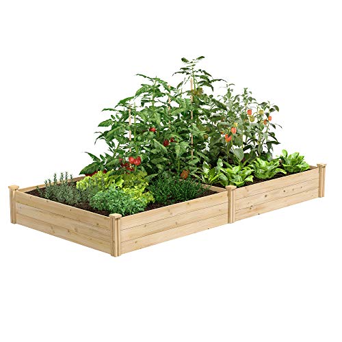 Greenes Fence Best Value Cedar Raised Garden Bed, 4' x 8' x 10.5" - Made in USA with North American Cedar