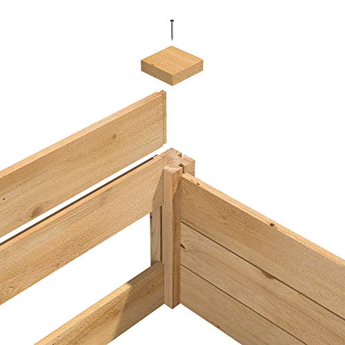 Greenes Fence Best Value Cedar Raised Garden Bed, 4' x 8' x 10.5" - Made in USA with North American Cedar