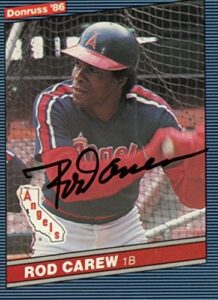 rod carew baseball autographed signed card with jsa coa