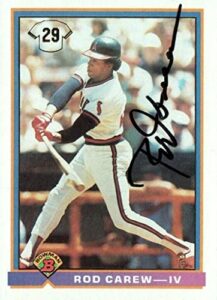 rod carew baseball autographed signed card with jsa coa