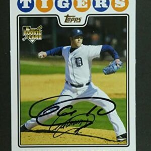 Armando Galarraga Signed Baseball Card with JSA COA