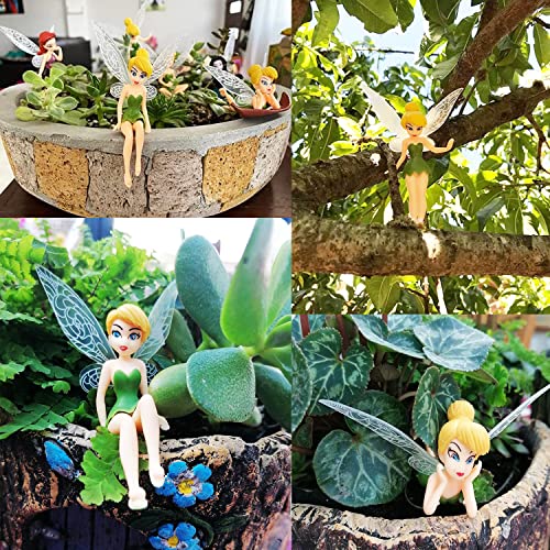 fannuoyi 6X Fairy Miniature Figurine Garden Ornament Plant Pot Craft Dollhouse Cake Decoration Supplies, Cake Topper, Party Cake Decoration Decoration