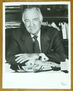 walter cronkite signed 8×10 photo with jsa sticker no card