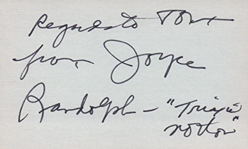 Joyce Randolph Actress 1976 Sardi's TV Autographed Signed Index Card JSA COA