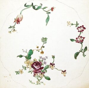 an original design for a porcelain plate