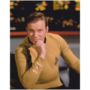 william shatner 8×10 photo star trek tj hooker 911 boston legal hand on chin