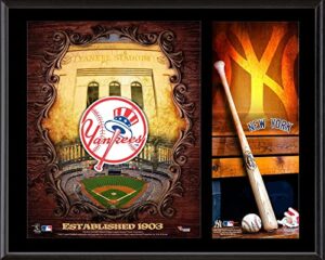 new york yankees sublimated 12″ x 15″ team logo plaque – mlb team plaques and collages