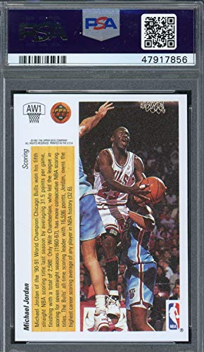 Michael Jordan 1991 Upper Deck MVP Award Winner Holograms Basketball Card #AW1 PSA 8