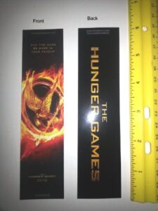 hunger games 2012 promotional bookmark from the uk