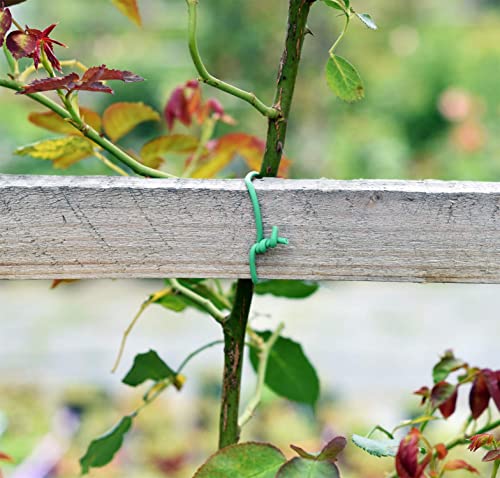 PGarden-EZ Green Soft Twist Tie Plant Tie Flexible TPR Garden Supply, for Tomatoes Roses Vines Organizing(16.4 feet/ 5 Meters)…, 16 feet