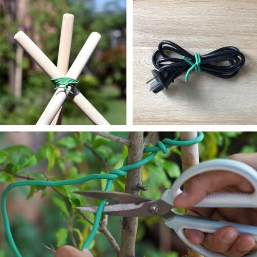 PGarden-EZ Green Soft Twist Tie Plant Tie Flexible TPR Garden Supply, for Tomatoes Roses Vines Organizing(16.4 feet/ 5 Meters)…, 16 feet