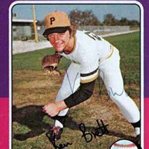 1975 Topps Ken Brett Deceased Signed Baseball Card with JSA COA