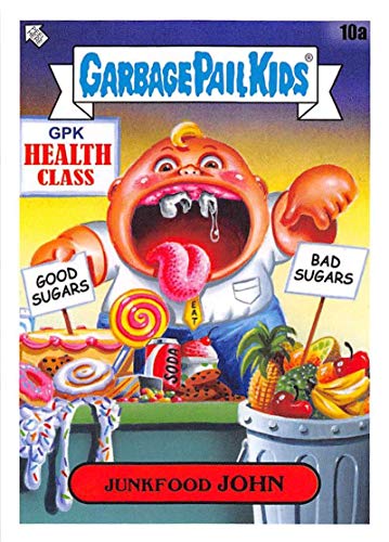 2020 Topps Garbage Pail Kids Late to School Faculty Lounge #10A JUNKFOOD JOHN Health Official Nonsport Standard Sized Trading Card in Raw (NM or Better) Condition.