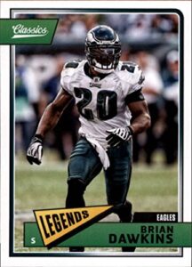 2018 classics football #172 brian dawkins philadelphia eagles legend panini nfl card