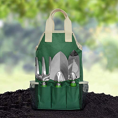 GardenHOME Garden Tool Set - 11Pcs Garden Hand Tool Set Equipment with Tote Bag Adjustable and Apron,Gardening Tools for Women