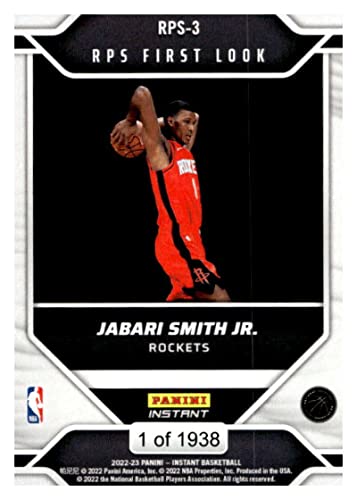 JABARI SMITH JR RC 2022-23 Panini Instant RPS 1st Look ROOKIE /1938#3 Rockets NBA