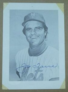 joe torre signed ny mets 5×7 baseball photo with jsa sticker no card