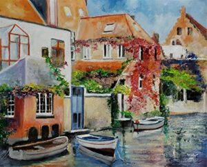 sunday morning in brugge, bruges belgium by internationally renowned artist yary dluhos