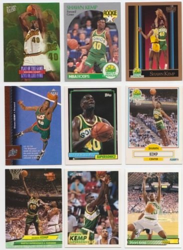 Shawn Kemp / 25 Different Basketball Cards Featuring Shawn Kemp