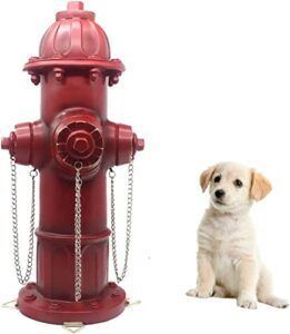 choies dog fire hydrant garden statue,puppy pee post and pet storage container status,14.5inch outdoor fire hydrant statue figurines for yard garden lawn