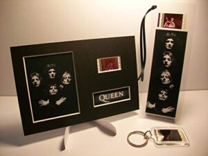 queen freddie mercury band movie film cell 3 piece collection memorabilia complements poster book theater