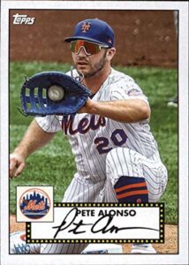 2021 topps series 1 baseball 1952 topps redux #t52-20 pete alonso new york mets official mlb trading card