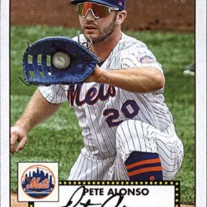 2021 Topps Series 1 Baseball 1952 Topps Redux #T52-20 Pete Alonso New York Mets Official MLB Trading Card