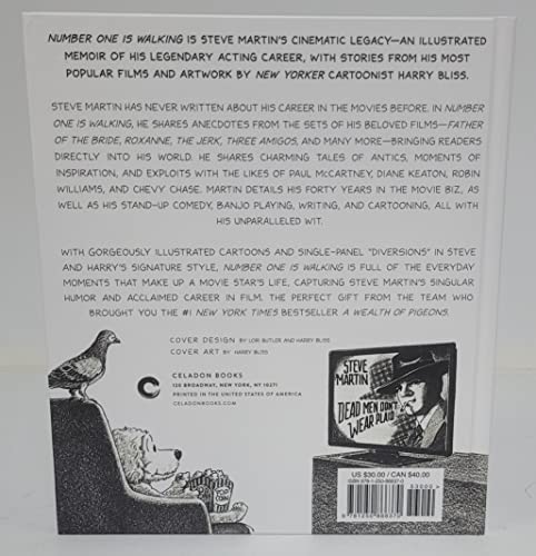 STEVE MARTIN signed 'Number One Is Walking: My Life in the Movies and Other Diversions' Hardcover Book FIRST EDITION Harry Bliss