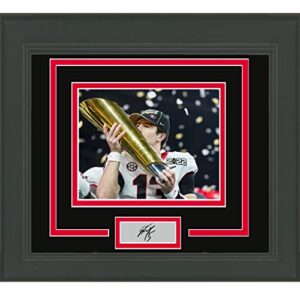 framed stetson bennett facsimile laser engraved signature auto georgia bulldogs 15×16 college football photo