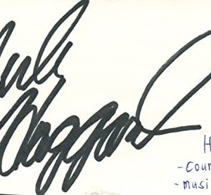 Merle Haggard Singer Musician Country Music Signed Index Card JSA COA