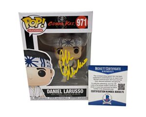 ralph macchio signed cobra kai funko pop daniel larusso karate kid beckett coa