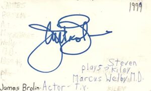 james brolin actor movie tv autographed signed index card jsa coa